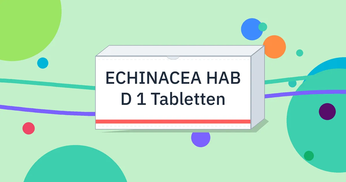 Symbolbild: Packung mit der Aufschrift ECHINACEA HAB D 1 Tabletten (PZN 02807942) – Verfügbarkeit und Bezug in Apotheken in Frankfurt am Main