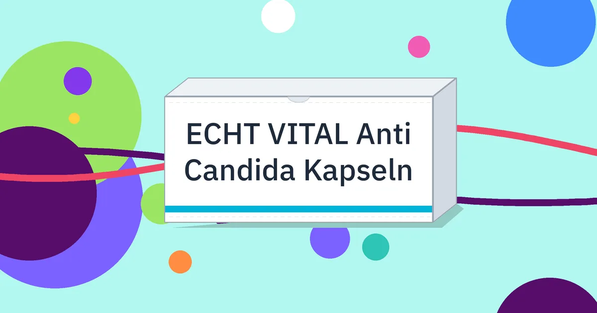 Symbolbild: Packung mit der Aufschrift ECHT VITAL Anti Candida Kapseln (PZN 13766838) – Verfügbarkeit und Bezug in Apotheken in Frankfurt am Main