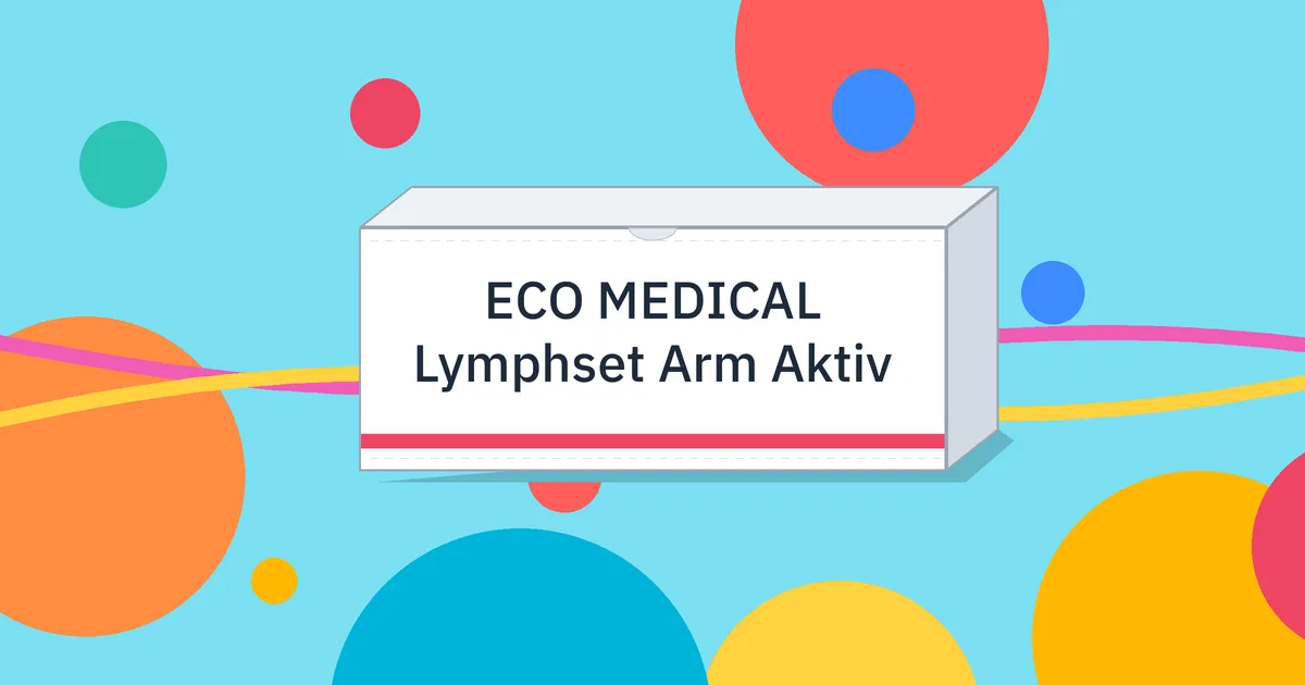 Symbolbild: Packung mit der Aufschrift ECO MEDICAL Lymphset Arm Aktiv (PZN 11332627) – Verfügbarkeit und Bezug in Apotheken in Frankfurt am Main
