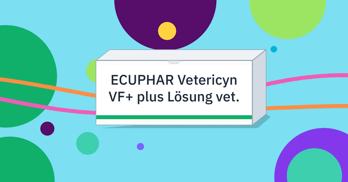 Symbolbild: Packung mit der Aufschrift ECUPHAR Vetericyn VF+ plus Lösung vet. (PZN 20692017) – Verfügbarkeit und Bezug in Apotheken in Frankfurt am Main