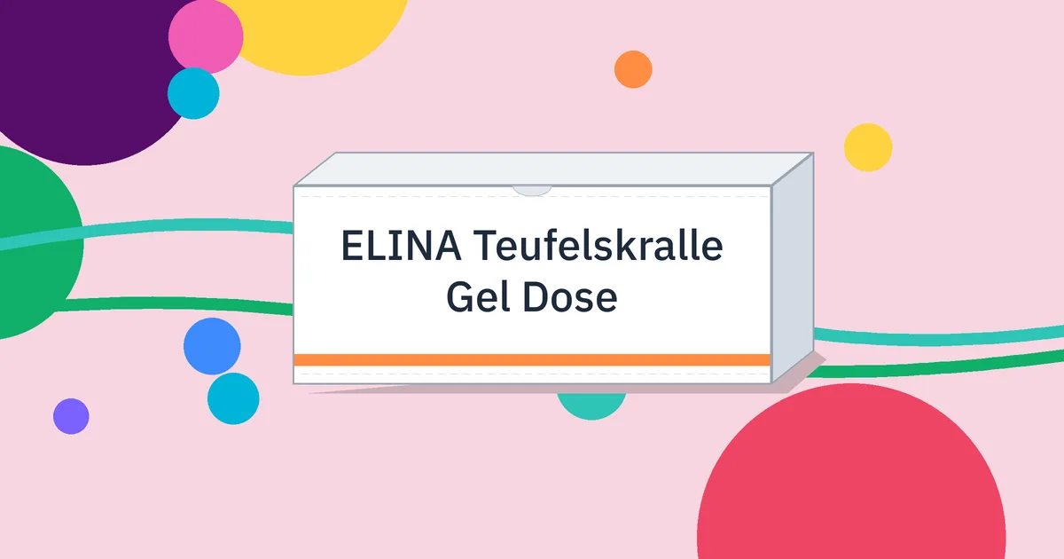 Symbolbild: Packung mit der Aufschrift ELINA Teufelskralle Gel Dose (PZN 10348141) – Verfügbarkeit und Bezug in Apotheken in Frankfurt am Main