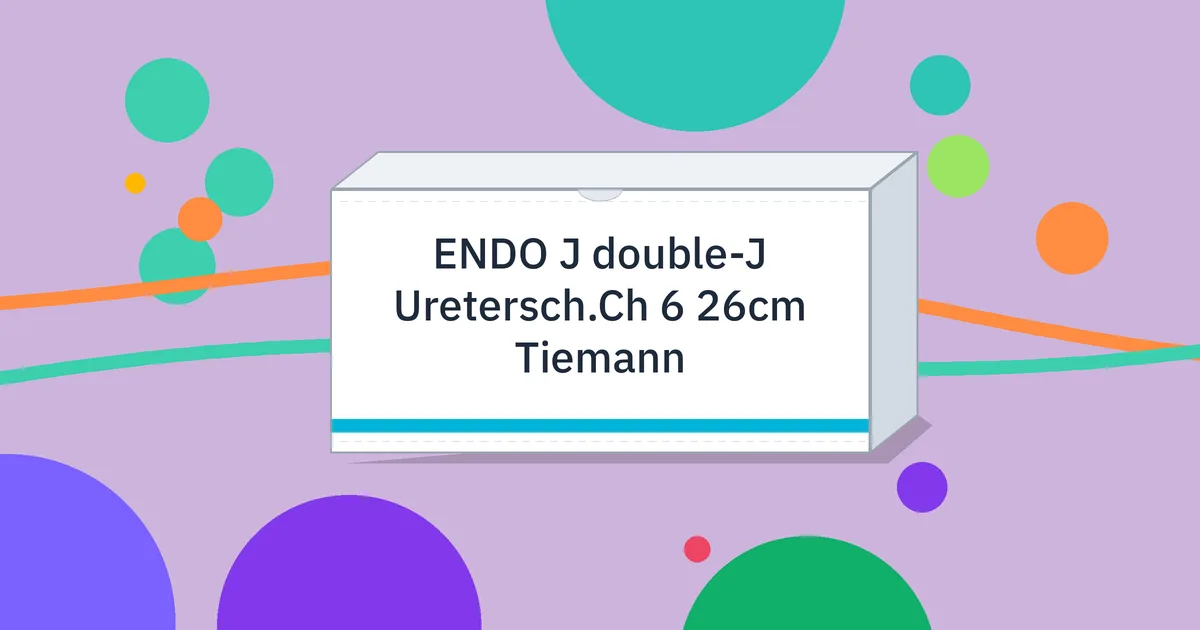 Symbolbild: Packung mit der Aufschrift ENDO J double-J Uretersch.Ch 6 26cm Tiemann (PZN 00438570) – Verfügbarkeit und Bezug in Apotheken in Frankfurt am Main