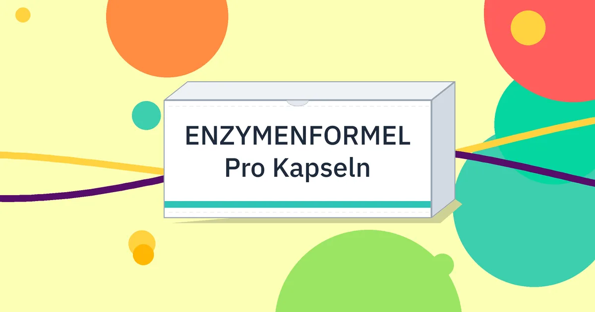 Symbolbild: Packung mit der Aufschrift ENZYMENFORMEL Pro Kapseln (PZN 17965115) – Verfügbarkeit und Bezug in Apotheken in Frankfurt am Main
