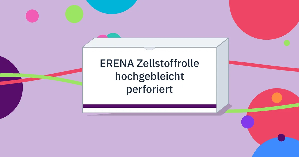 Symbolbild: Packung mit der Aufschrift ERENA Zellstoffrolle hochgebleicht perforiert (PZN 11594818) – Verfügbarkeit und Bezug in Apotheken in Frankfurt am Main