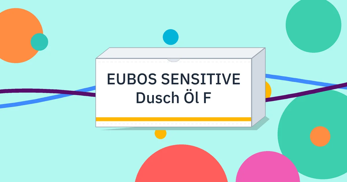 Symbolbild: Packung mit der Aufschrift EUBOS SENSITIVE Dusch Öl F (PZN 08419796) – Verfügbarkeit und Bezug in Apotheken in Frankfurt am Main