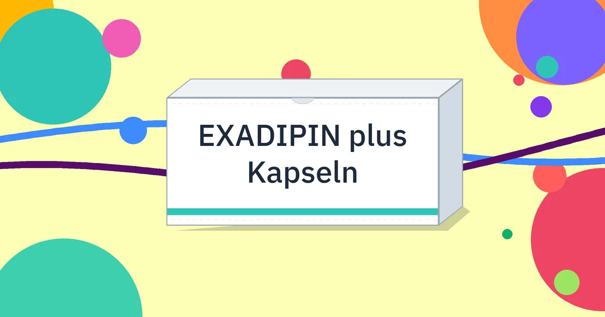 Symbolbild: Packung mit der Aufschrift EXADIPIN plus Kapseln (PZN 18030071) – Verfügbarkeit und Bezug in Apotheken in Frankfurt am Main
