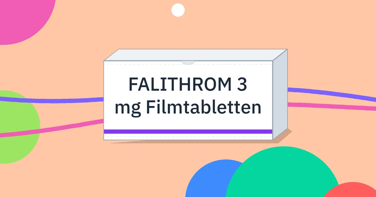 Symbolbild: Packung mit der Aufschrift FALITHROM 3 mg Filmtabletten (PZN 04421738) – Verfügbarkeit und Bezug in Apotheken in Frankfurt am Main