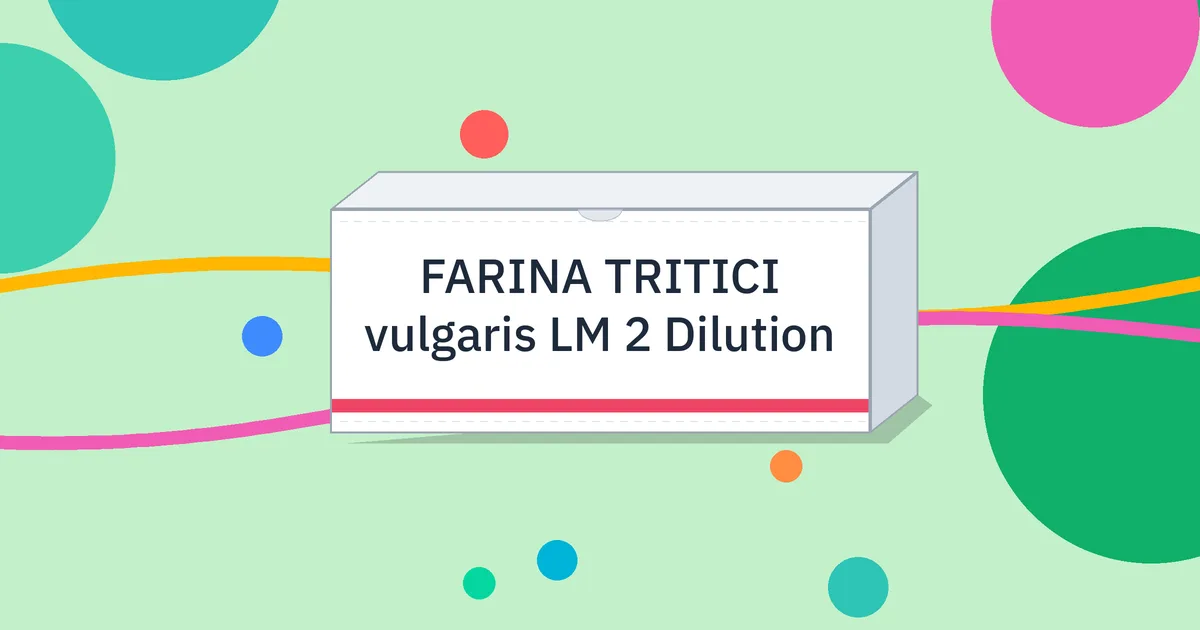 Symbolbild: Packung mit der Aufschrift FARINA TRITICI vulgaris LM 2 Dilution (PZN 13487759) – Verfügbarkeit und Bezug in Apotheken in Frankfurt am Main