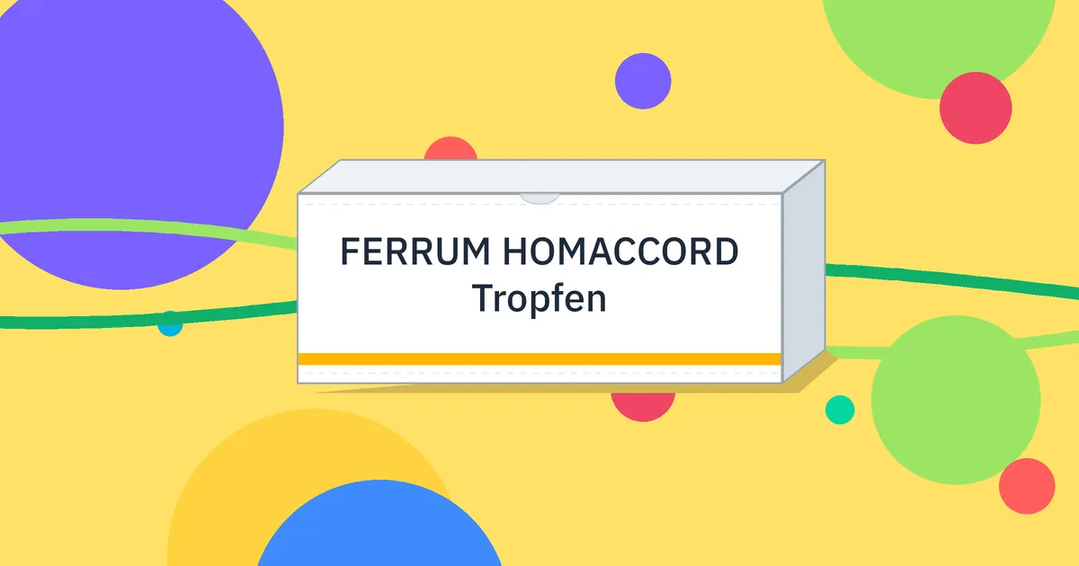 Symbolbild: Packung mit der Aufschrift FERRUM HOMACCORD Tropfen (PZN 00379933) – Verfügbarkeit und Bezug in Apotheken in Frankfurt am Main