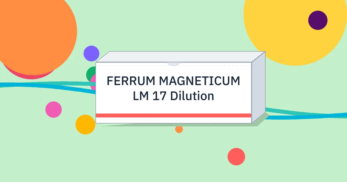 Symbolbild: Packung mit der Aufschrift FERRUM MAGNETICUM LM 17 Dilution (PZN 12849924) – Verfügbarkeit und Bezug in Apotheken in Frankfurt am Main