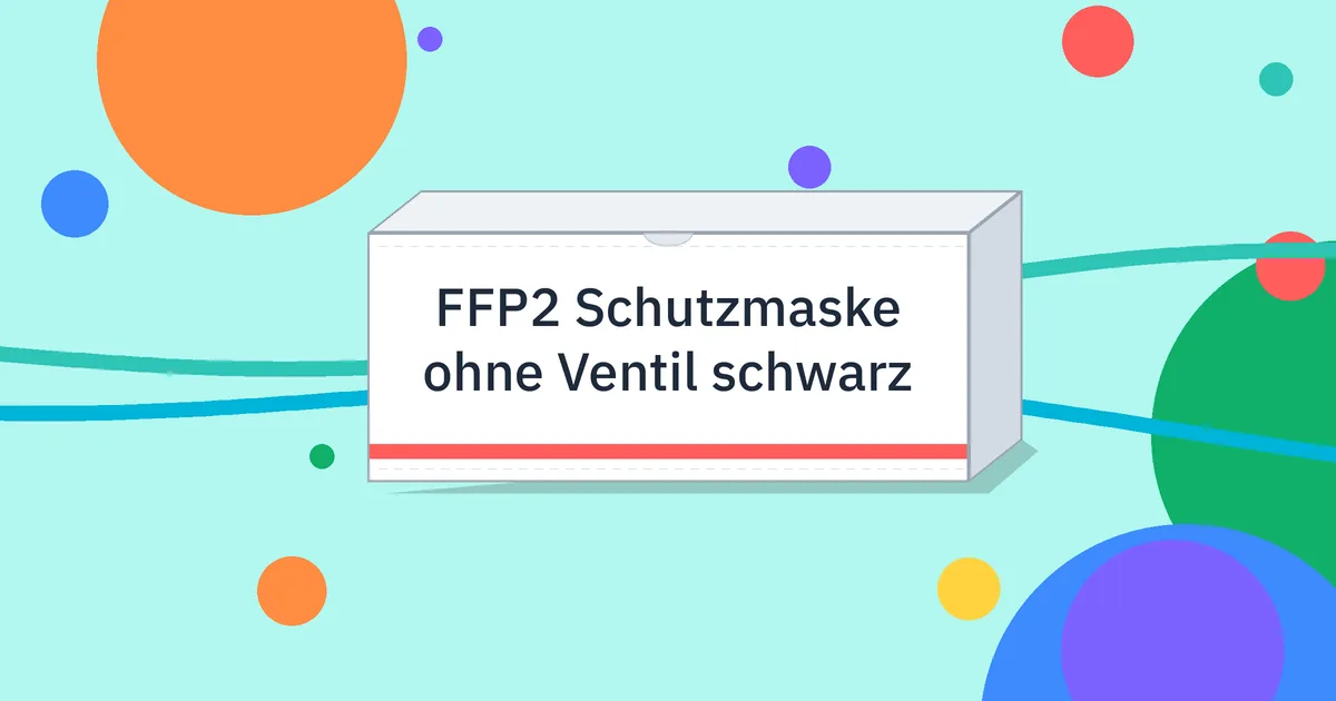 Symbolbild: Packung mit der Aufschrift FFP2 Schutzmaske ohne Ventil schwarz (PZN 17456129) – Verfügbarkeit und Bezug in Apotheken in Frankfurt am Main