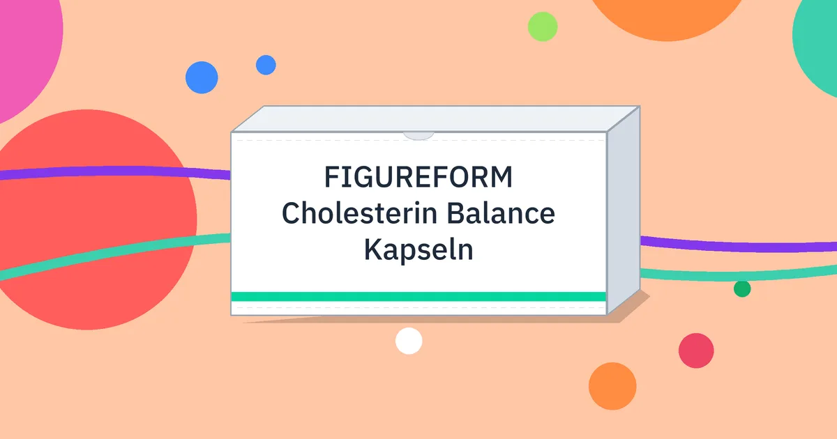 Symbolbild: Packung mit der Aufschrift FIGUREFORM Cholesterin Balance Kapseln (PZN 11375789) – Verfügbarkeit und Bezug in Apotheken in Frankfurt am Main