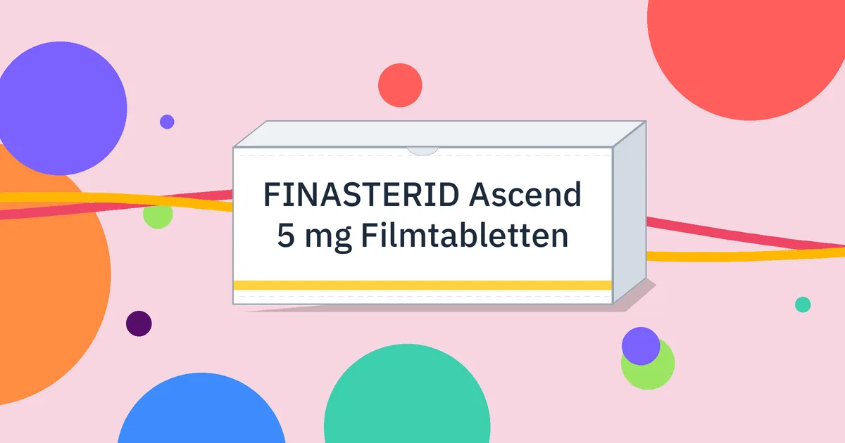 Symbolbild: Packung mit der Aufschrift FINASTERID Ascend 5 mg Filmtabletten (PZN 18338509) – Verfügbarkeit und Bezug in Apotheken in Frankfurt am Main