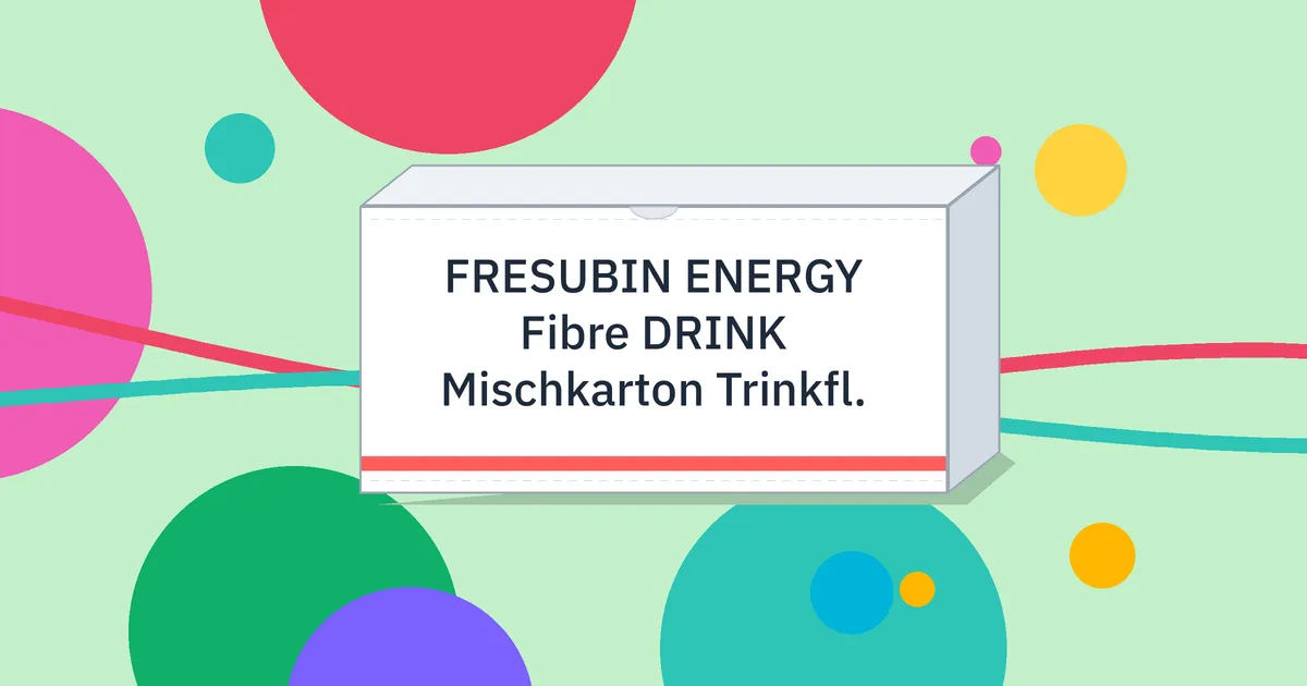 Symbolbild: Packung mit der Aufschrift FRESUBIN ENERGY Fibre DRINK Mischkarton Trinkfl. (PZN 00264070) – Verfügbarkeit und Bezug in Apotheken in Frankfurt am Main