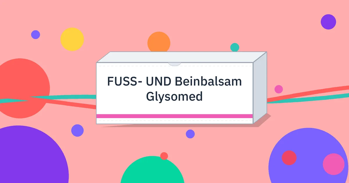 Symbolbild: Packung mit der Aufschrift FUSS- UND Beinbalsam Glysomed (PZN 11161947) – Verfügbarkeit und Bezug in Apotheken in Frankfurt am Main