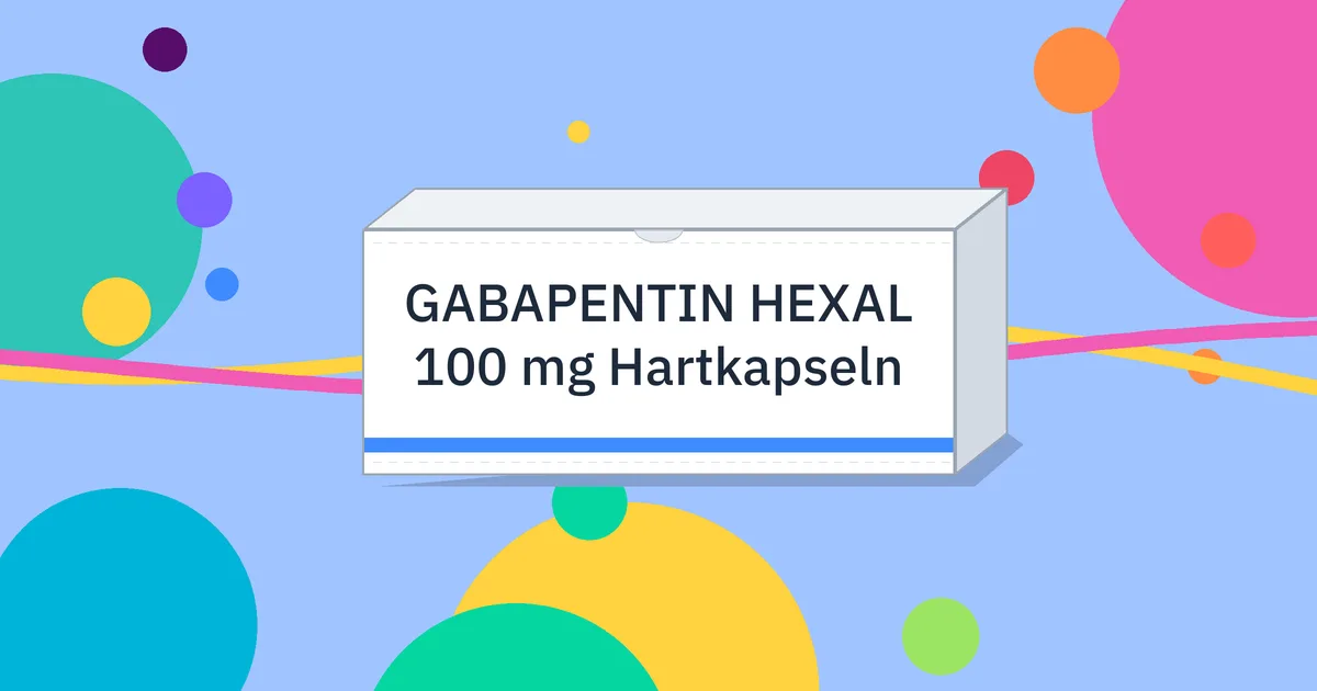 Symbolbild: Packung mit der Aufschrift GABAPENTIN HEXAL 100 mg Hartkapseln (PZN 09097001) – Verfügbarkeit und Bezug in Apotheken in Frankfurt am Main