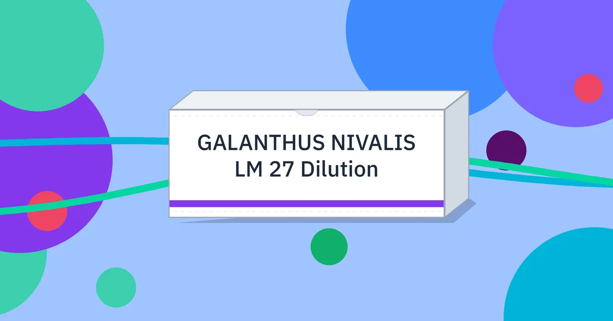 Symbolbild: Packung mit der Aufschrift GALANTHUS NIVALIS LM 27 Dilution (PZN 13494989) – Verfügbarkeit und Bezug in Apotheken in Frankfurt am Main