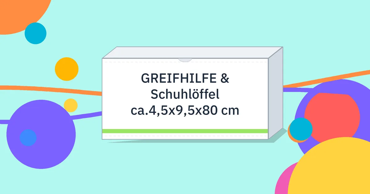Symbolbild: Packung mit der Aufschrift GREIFHILFE & Schuhlöffel ca.4,5x9,5x80 cm (PZN 16619196) – Verfügbarkeit und Bezug in Apotheken in Frankfurt am Main