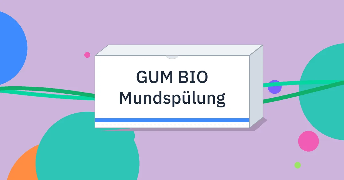 Symbolbild: Packung mit der Aufschrift GUM BIO Mundspülung (PZN 18436962) – Verfügbarkeit und Bezug in Apotheken in Frankfurt am Main