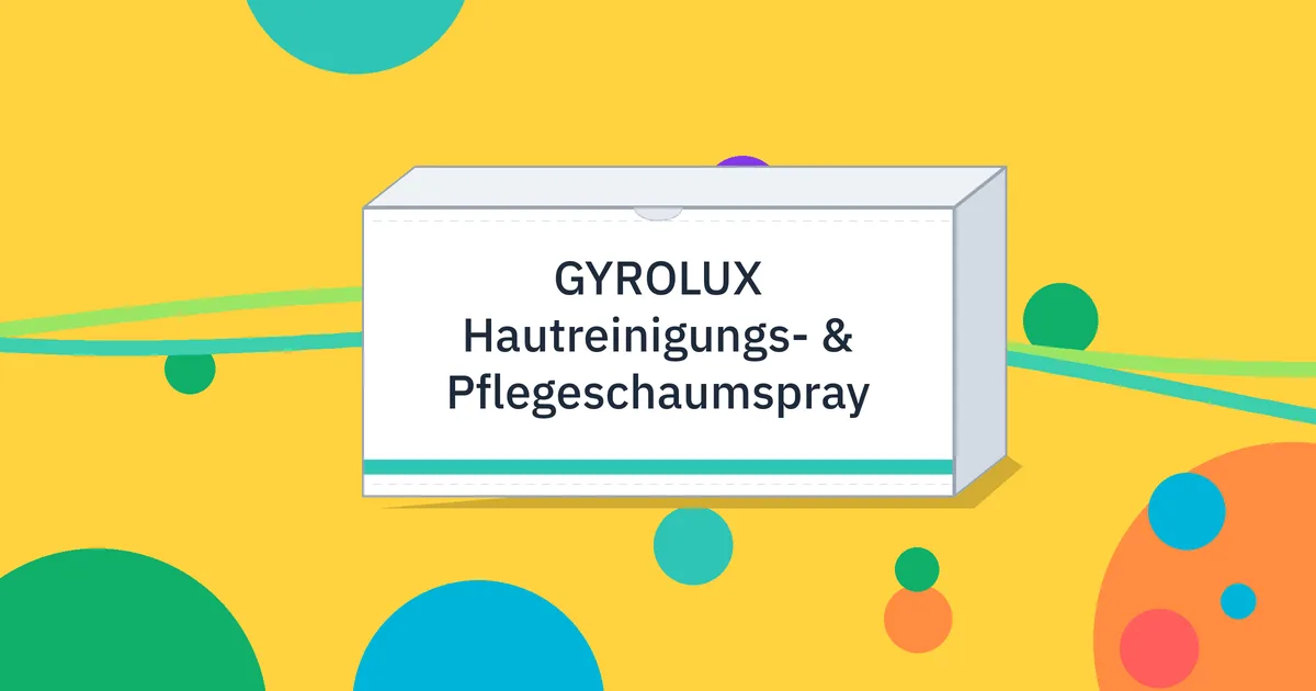 Symbolbild: Packung mit der Aufschrift GYROLUX Hautreinigungs- & Pflegeschaumspray (PZN 06612201) – Verfügbarkeit und Bezug in Apotheken in Frankfurt am Main