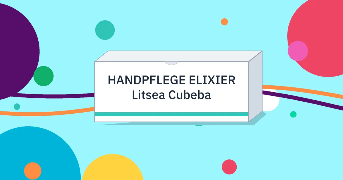 Symbolbild: Packung mit der Aufschrift HANDPFLEGE ELIXIER Litsea Cubeba (PZN 17945242) – Verfügbarkeit und Bezug in Apotheken in Frankfurt am Main