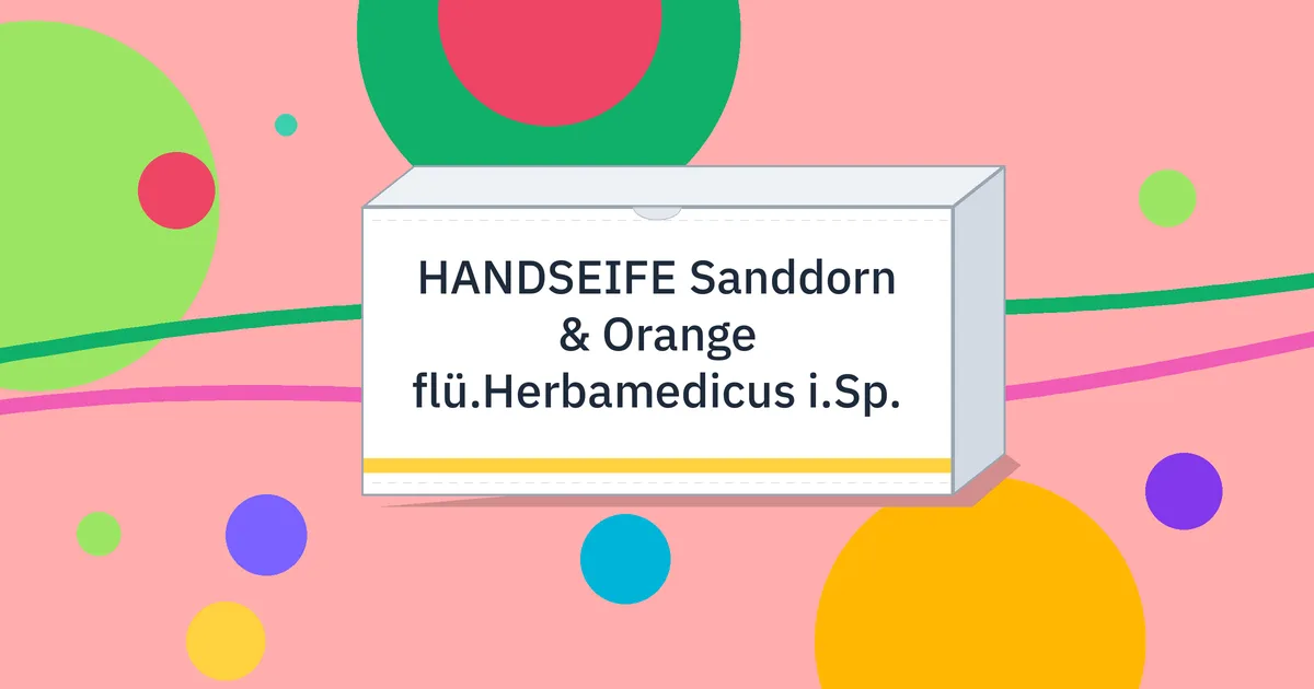 Symbolbild: Packung mit der Aufschrift HANDSEIFE Sanddorn & Orange flü.Herbamedicus i.Sp. (PZN 16619262) – Verfügbarkeit und Bezug in Apotheken in Frankfurt am Main