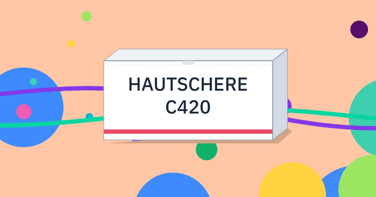 Symbolbild: Packung mit der Aufschrift HAUTSCHERE C420 (PZN 01451822) – Verfügbarkeit und Bezug in Apotheken in Frankfurt am Main