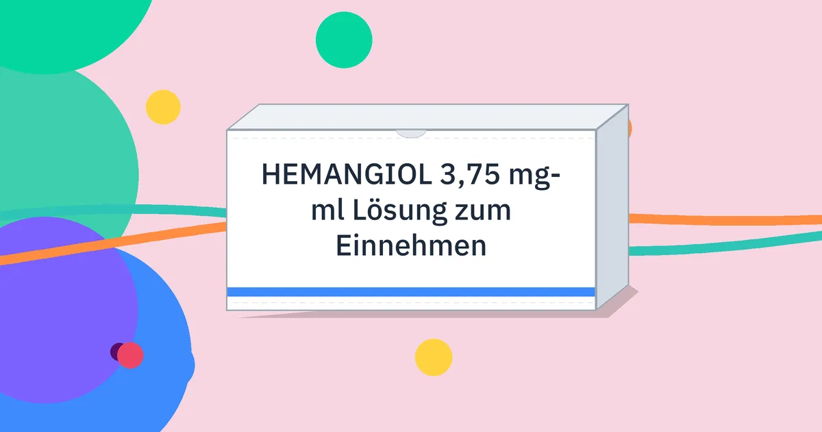 Symbolbild: Packung mit der Aufschrift HEMANGIOL 3,75 mg-ml Lösung zum Einnehmen (PZN 16902182) – Verfügbarkeit und Bezug in Apotheken in Frankfurt am Main