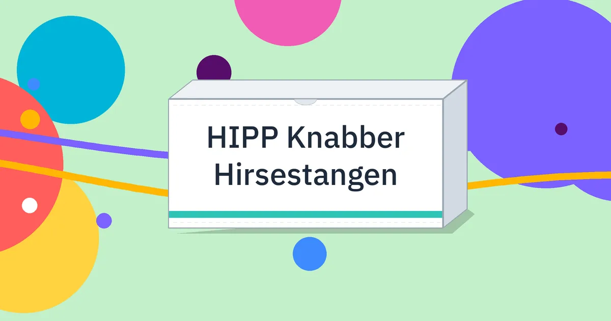 Symbolbild: Packung mit der Aufschrift HIPP Knabber Hirsestangen (PZN 16665256) – Verfügbarkeit und Bezug in Apotheken in Frankfurt am Main