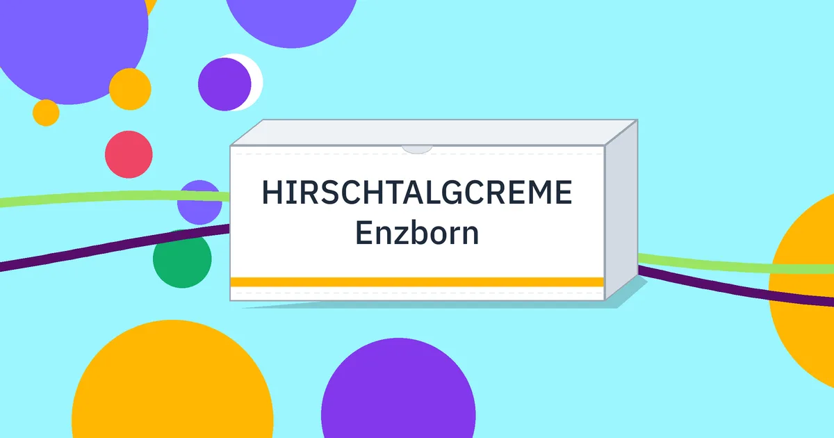 Symbolbild: Packung mit der Aufschrift HIRSCHTALGCREME Enzborn (PZN 15885553) – Verfügbarkeit und Bezug in Apotheken in Frankfurt am Main