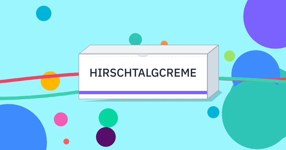 Symbolbild: Packung mit der Aufschrift HIRSCHTALGCREME (PZN 00996548) – Verfügbarkeit und Bezug in Apotheken in Frankfurt am Main