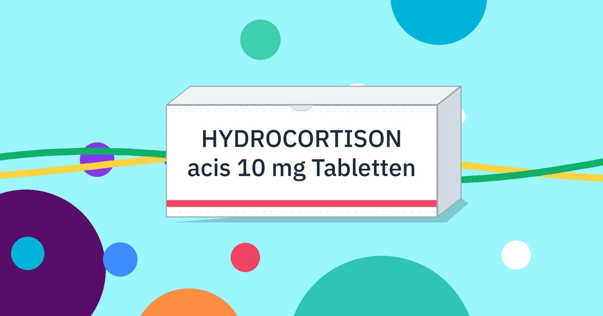 Symbolbild: Packung mit der Aufschrift HYDROCORTISON acis 10 mg Tabletten (PZN 00108849) – Verfügbarkeit und Bezug in Apotheken in Frankfurt am Main