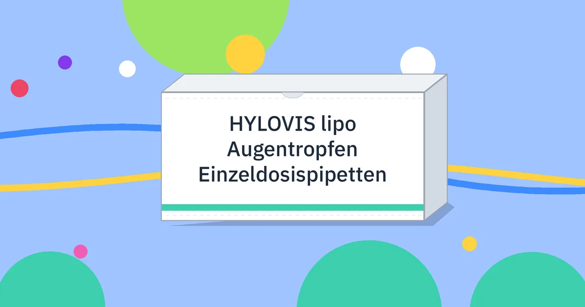 Symbolbild: Packung mit der Aufschrift HYLOVIS lipo Augentropfen Einzeldosispipetten (PZN 15815469) – Verfügbarkeit und Bezug in Apotheken in Frankfurt am Main