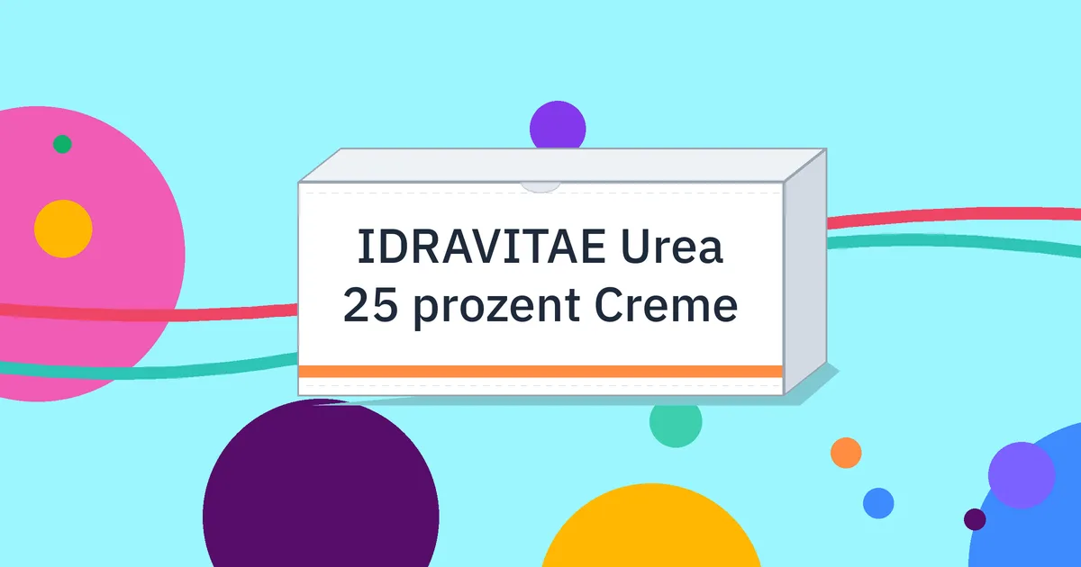 Symbolbild: Packung mit der Aufschrift IDRAVITAE Urea 25 prozent Creme (PZN 19162076) – Verfügbarkeit und Bezug in Apotheken in Frankfurt am Main
