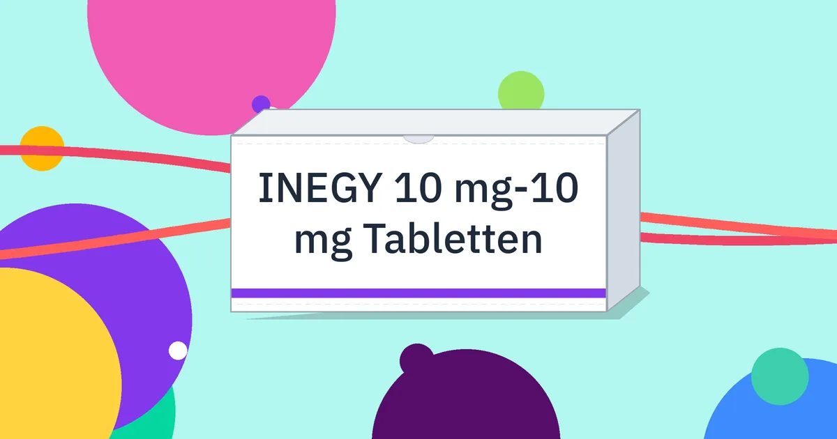 Symbolbild: Packung mit der Aufschrift INEGY 10 mg-10 mg Tabletten (PZN 19178338) – Verfügbarkeit und Bezug in Apotheken in Frankfurt am Main