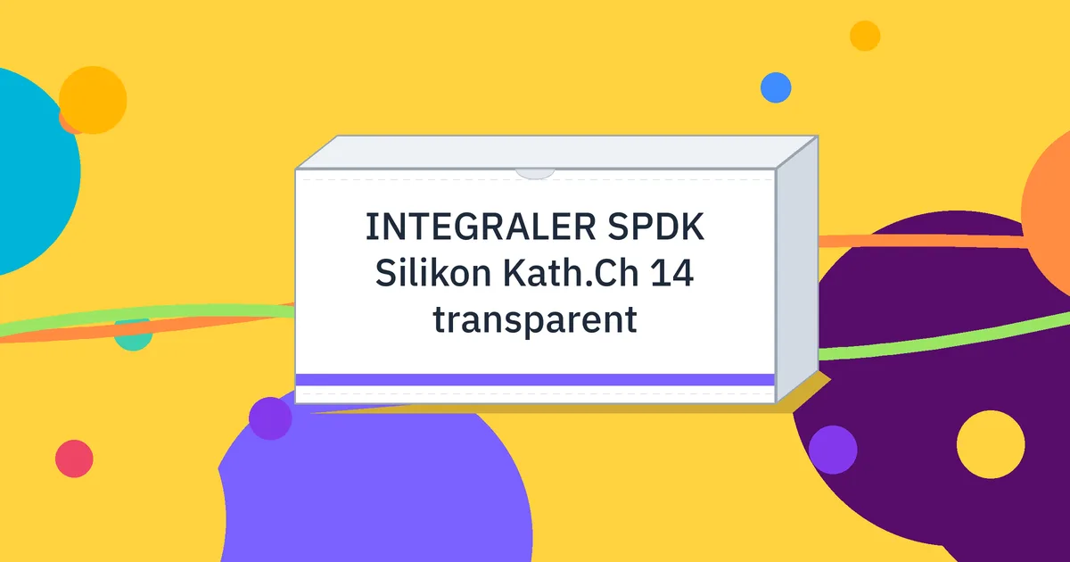 Symbolbild: Packung mit der Aufschrift INTEGRALER SPDK Silikon Kath.Ch 14 transparent (PZN 16825197) – Verfügbarkeit und Bezug in Apotheken in Frankfurt am Main