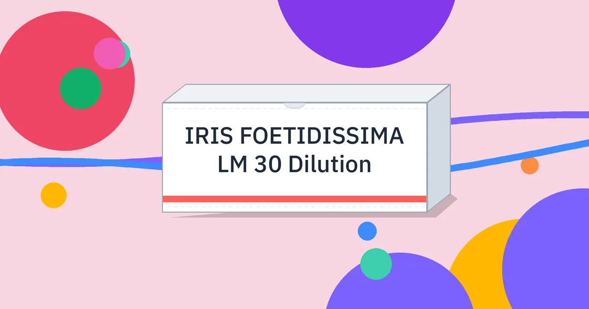 Symbolbild: Packung mit der Aufschrift IRIS FOETIDISSIMA LM 30 Dilution (PZN 12914107) – Verfügbarkeit und Bezug in Apotheken in Frankfurt am Main