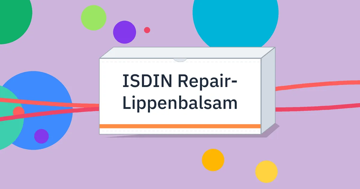 Symbolbild: Packung mit der Aufschrift ISDIN Repair-Lippenbalsam (PZN 15581793) – Verfügbarkeit und Bezug in Apotheken in Frankfurt am Main