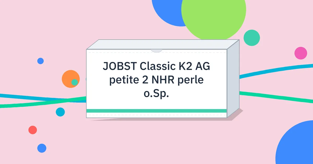 Symbolbild: Packung mit der Aufschrift JOBST Classic K2 AG petite 2 NHR perle o.Sp. (PZN 10727878) – Verfügbarkeit und Bezug in Apotheken in Frankfurt am Main