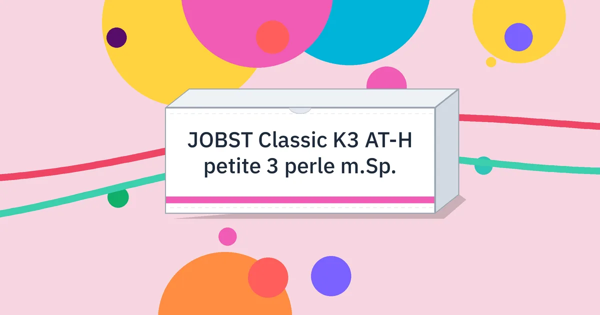 Symbolbild: Packung mit der Aufschrift JOBST Classic K3 AT-H petite 3 perle m.Sp. (PZN 13076654) – Verfügbarkeit und Bezug in Apotheken in Frankfurt am Main