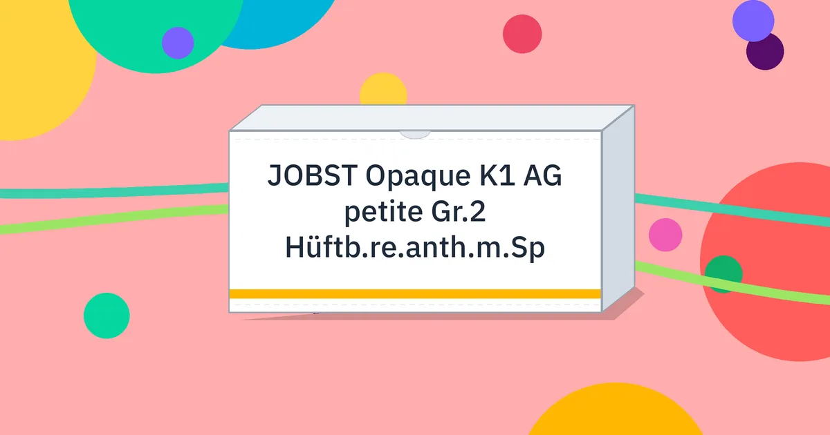 Symbolbild: Packung mit der Aufschrift JOBST Opaque K1 AG petite Gr.2 Hüftb.re.anth.m.Sp (PZN 16273088) – Verfügbarkeit und Bezug in Apotheken in Frankfurt am Main