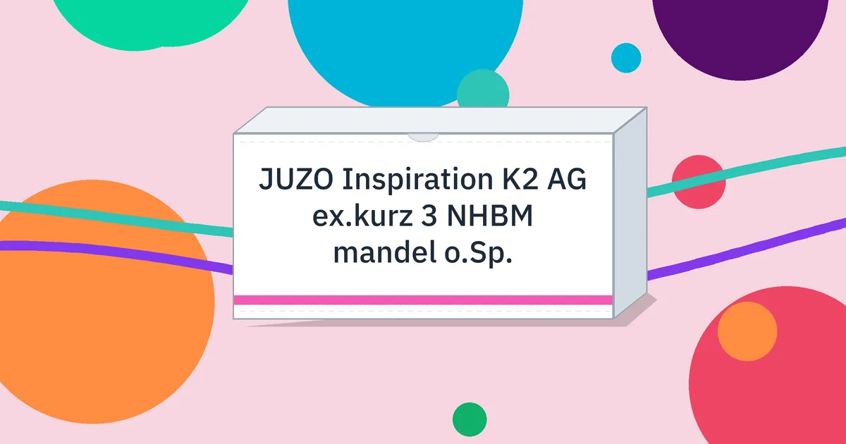 Symbolbild: Packung mit der Aufschrift JUZO Inspiration K2 AG ex.kurz 3 NHBM mandel o.Sp. (PZN 14963009) – Verfügbarkeit und Bezug in Apotheken in Frankfurt am Main