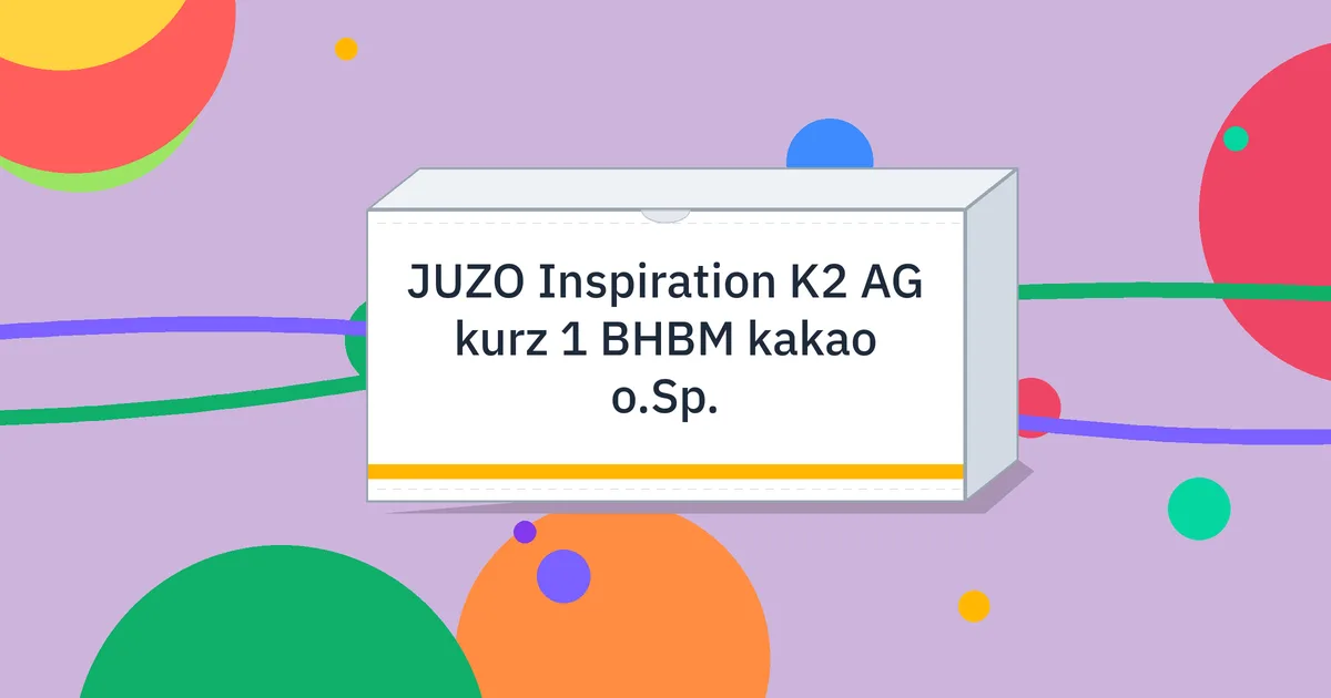 Symbolbild: Packung mit der Aufschrift JUZO Inspiration K2 AG kurz 1 BHBM kakao o.Sp. (PZN 14877646) – Verfügbarkeit und Bezug in Apotheken in Frankfurt am Main