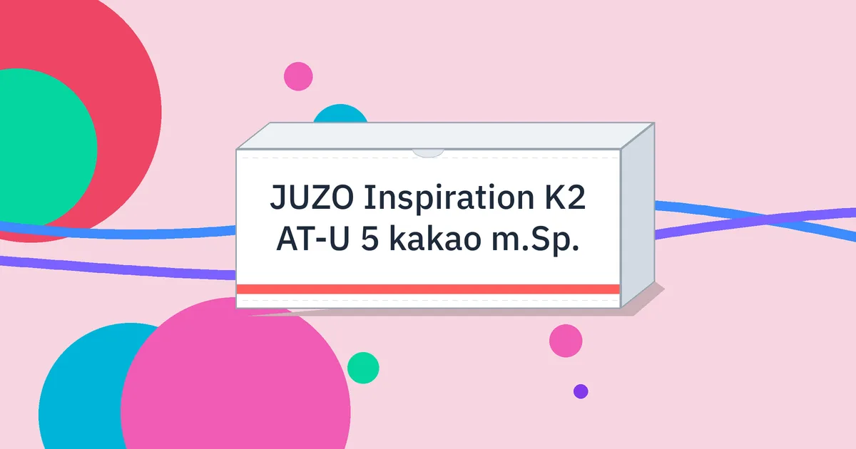 Symbolbild: Packung mit der Aufschrift JUZO Inspiration K2 AT-U 5 kakao m.Sp. (PZN 14928148) – Verfügbarkeit und Bezug in Apotheken in Frankfurt am Main