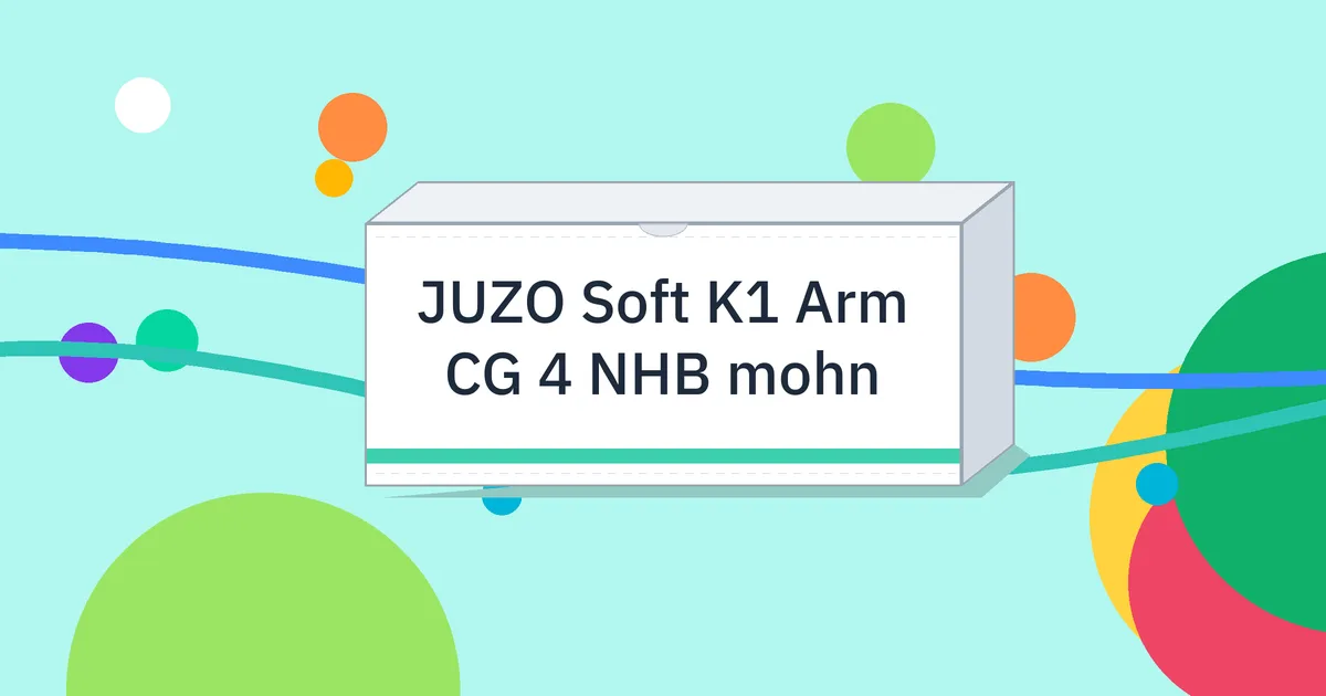 Symbolbild: Packung mit der Aufschrift JUZO Soft K1 Arm CG 4 NHB mohn (PZN 15507294) – Verfügbarkeit und Bezug in Apotheken in Frankfurt am Main