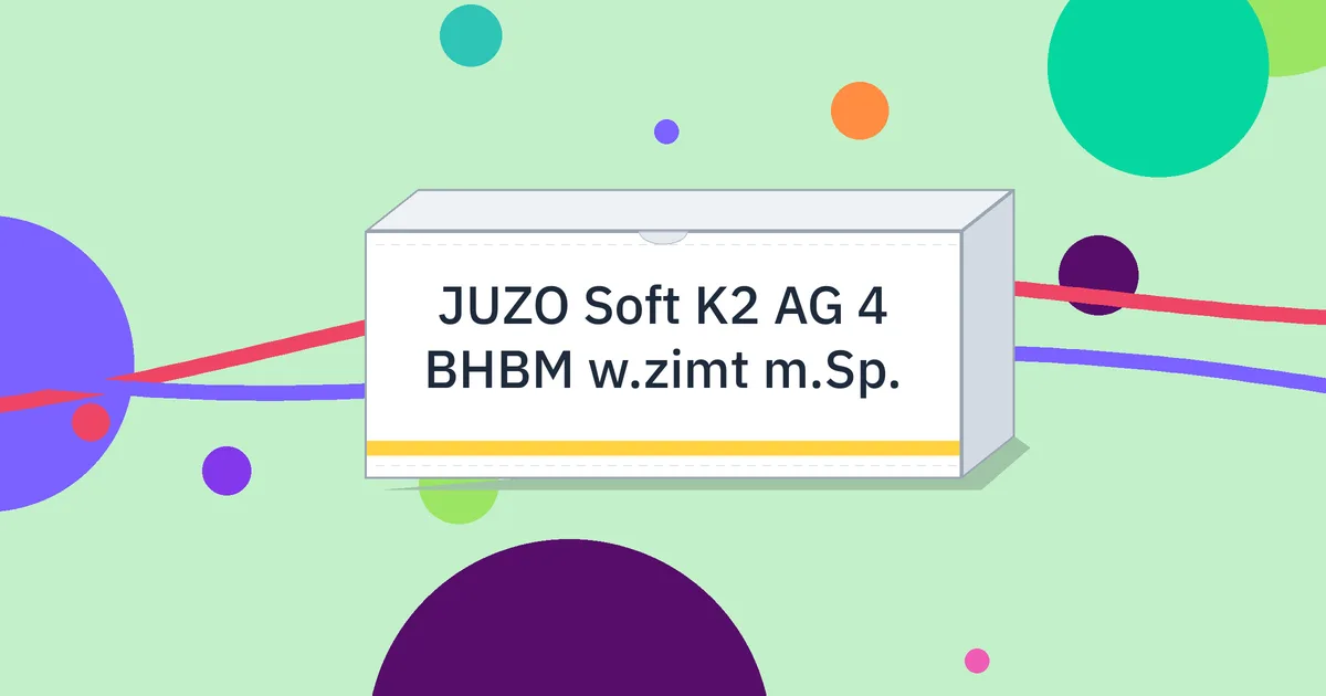 Symbolbild: Packung mit der Aufschrift JUZO Soft K2 AG 4 BHBM w.zimt m.Sp. (PZN 14866766) – Verfügbarkeit und Bezug in Apotheken in Frankfurt am Main