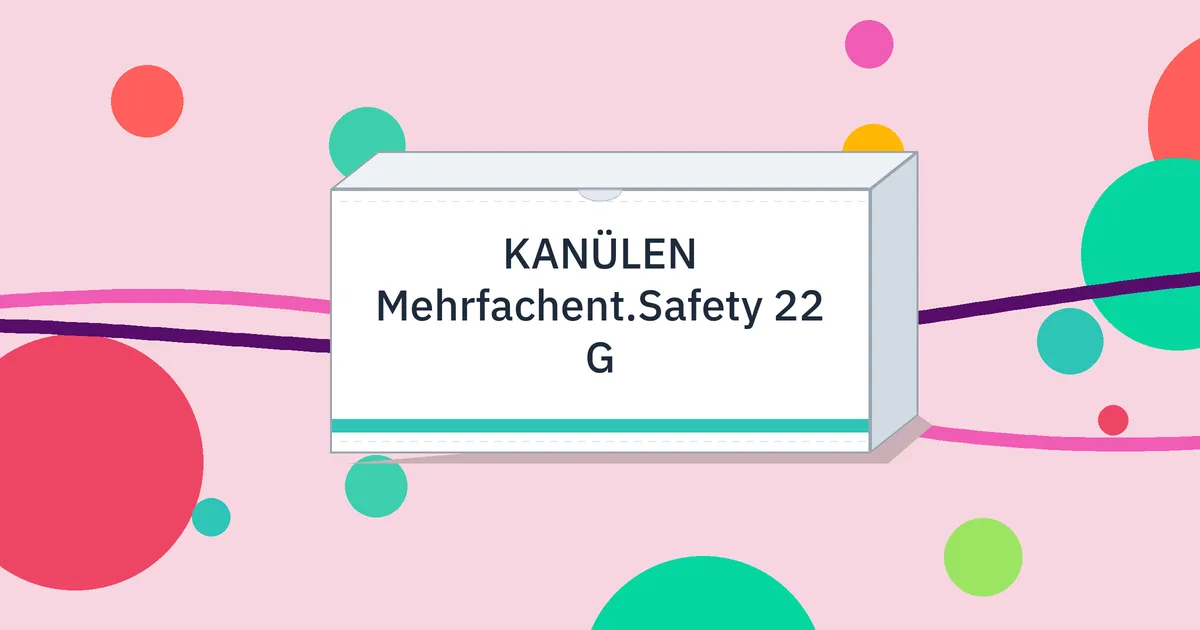 Symbolbild: Packung mit der Aufschrift KANÜLEN Mehrfachent.Safety 22 G (PZN 07689039) – Verfügbarkeit und Bezug in Apotheken in Frankfurt am Main