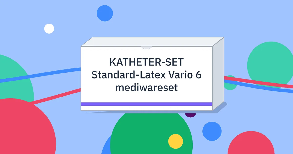 Symbolbild: Packung mit der Aufschrift KATHETER-SET Standard-Latex Vario 6 mediwareset (PZN 19556088) – Verfügbarkeit und Bezug in Apotheken in Frankfurt am Main