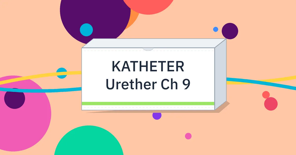 Symbolbild: Packung mit der Aufschrift KATHETER Urether Ch 9 (PZN 02441665) – Verfügbarkeit und Bezug in Apotheken in Frankfurt am Main