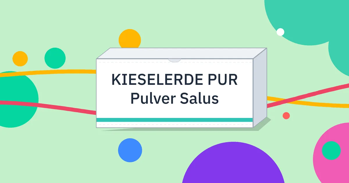 Symbolbild: Packung mit der Aufschrift KIESELERDE PUR Pulver Salus (PZN 18297905) – Verfügbarkeit und Bezug in Apotheken in Frankfurt am Main